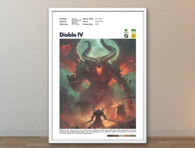 Diablo 4 Poster, Diablo IV Game Gift, Video Game Poster | eBay