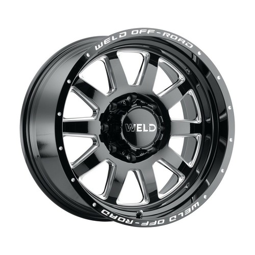 WELD Off-Road 18x9 Stealth Wheel Gloss Milled Black 8x6.5 / 8x165.1 0mm ...