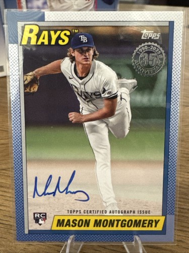 2025 Topps Series 2 1990 Topps Auto Mason Montgomery (#90B2-MM) Rays RC ...