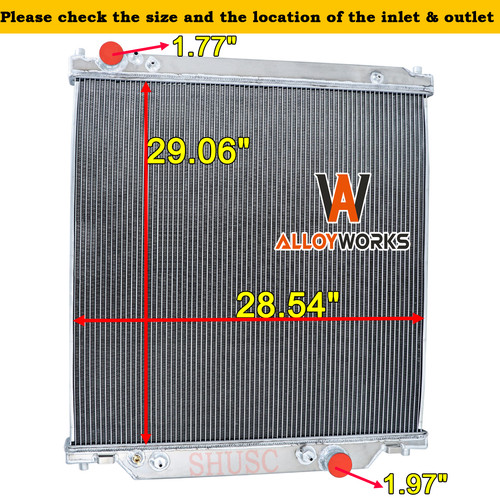 4 ROWS Aluminum Radiator For 2003-07 Ford F250 F350 F450 Powerstroke 6 ...