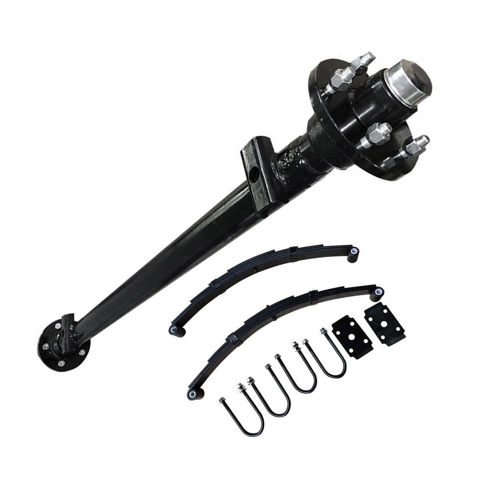 74" Hub Face 60" Spring Center Boat Trailer Axle U-Bolt Kit with 5 Leaf ...