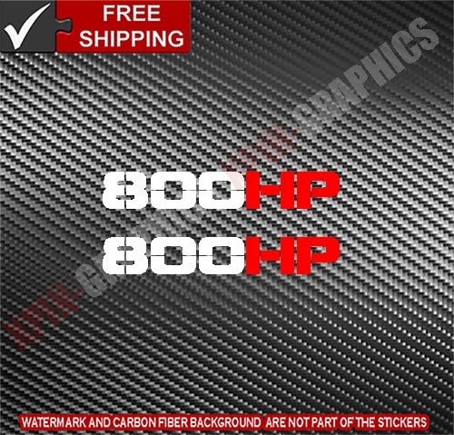 800 HP / HORSEPOWER VINYL DECAL STICKER 2 COLOR STICKERS STYLE #2 | eBay