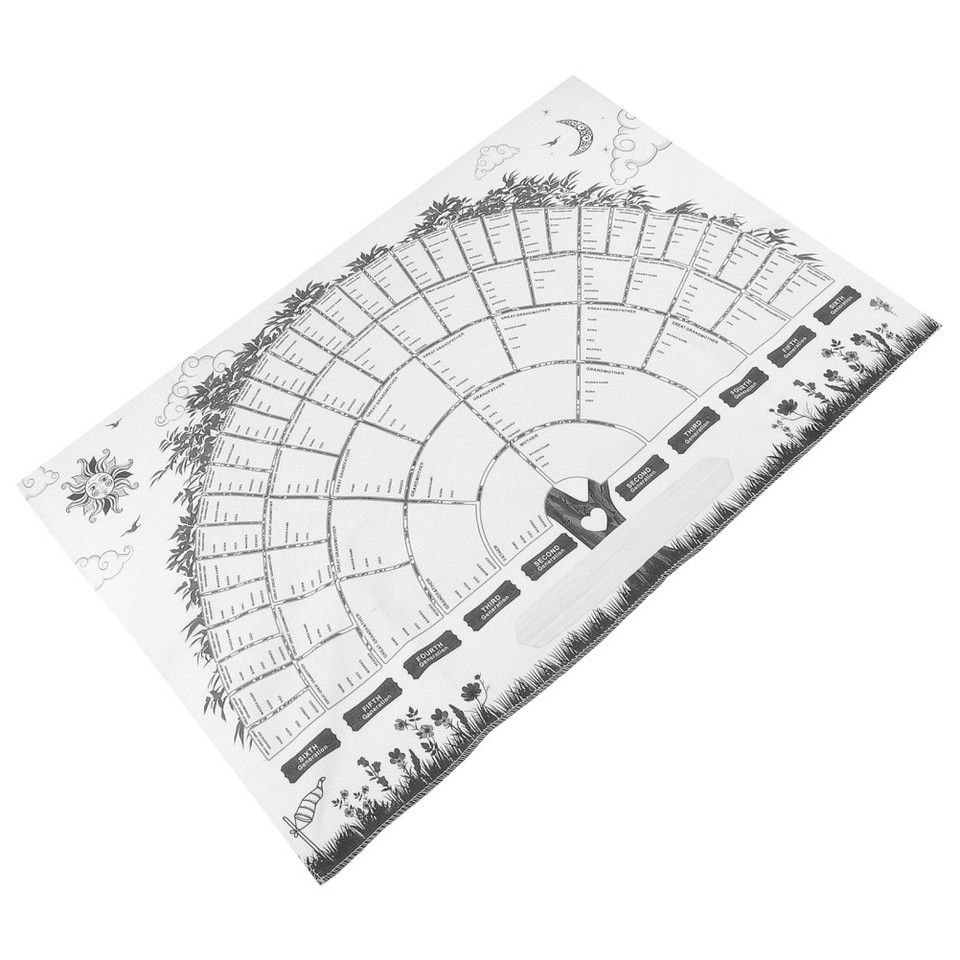 Family Tree Chart Canvas Blank Charts Genealogy Diagrams Ancestry Map ...