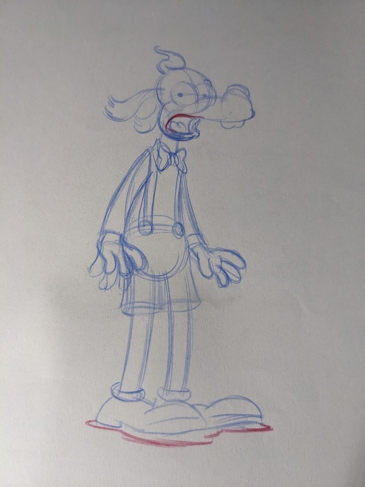 The Simpsons Animation Cel WACKY DOG ( Disney Goofy ) Vintage Cartoons ...