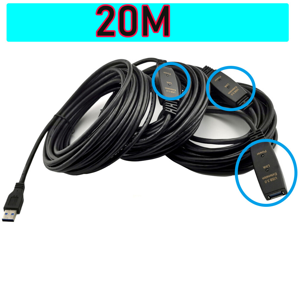 Active USB 3.0 Verlängerungskabel 5M 10M 15M 20M Extender mit Booster ...