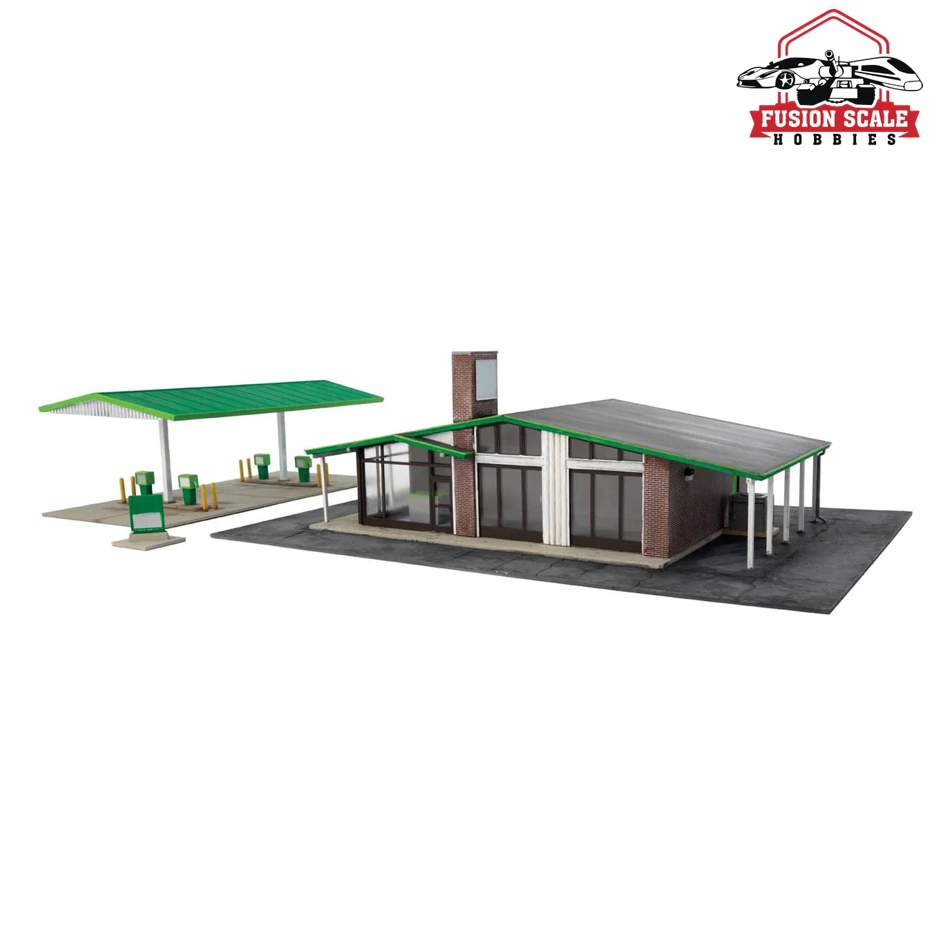 Walthers Cornerstone HO Scale Modernized Gas Station Kit Main Building ...