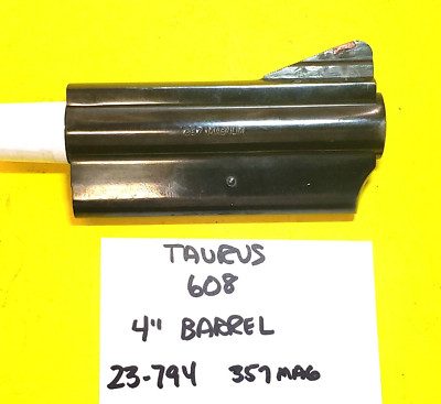 Taurus 608, 357 Magnum Revolver Parts: 4 " BLUED PORTED RED RAMP BARREL ...