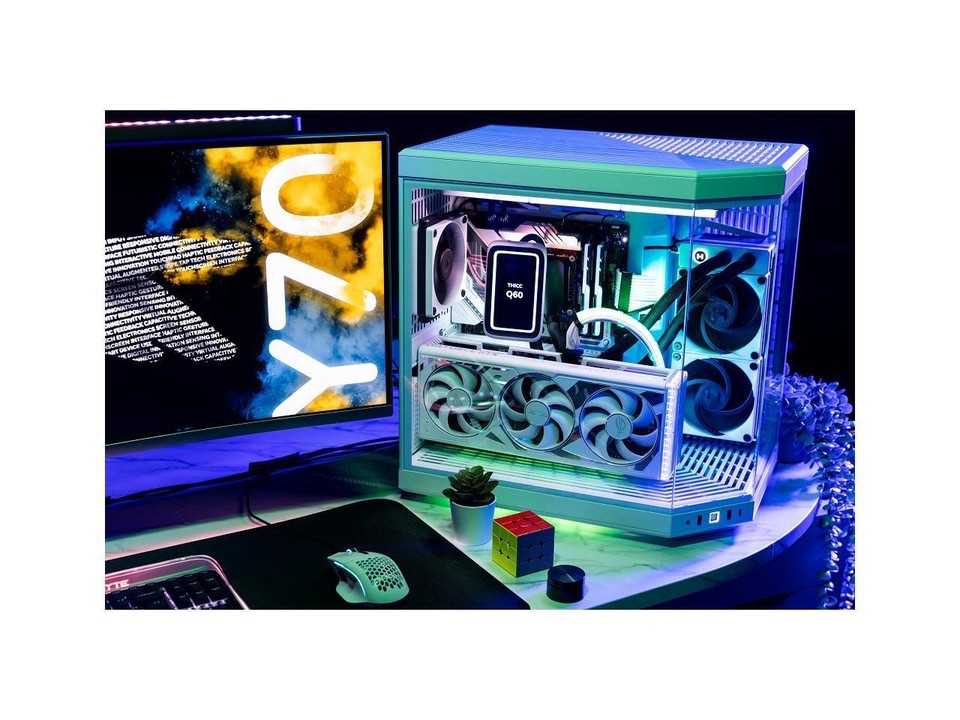 HYTE Y70 - Dual Chamber Mid-Tower ATX PC Case w/ PCIe 4.0 Riser cable ...