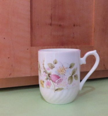 Springfield Bone China England Coffee Mug Cup Staffordshire pink/yellow ...