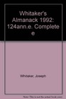 Whitaker's Almanack, 1992 By Joseph Whitaker 9780850212204| eBay