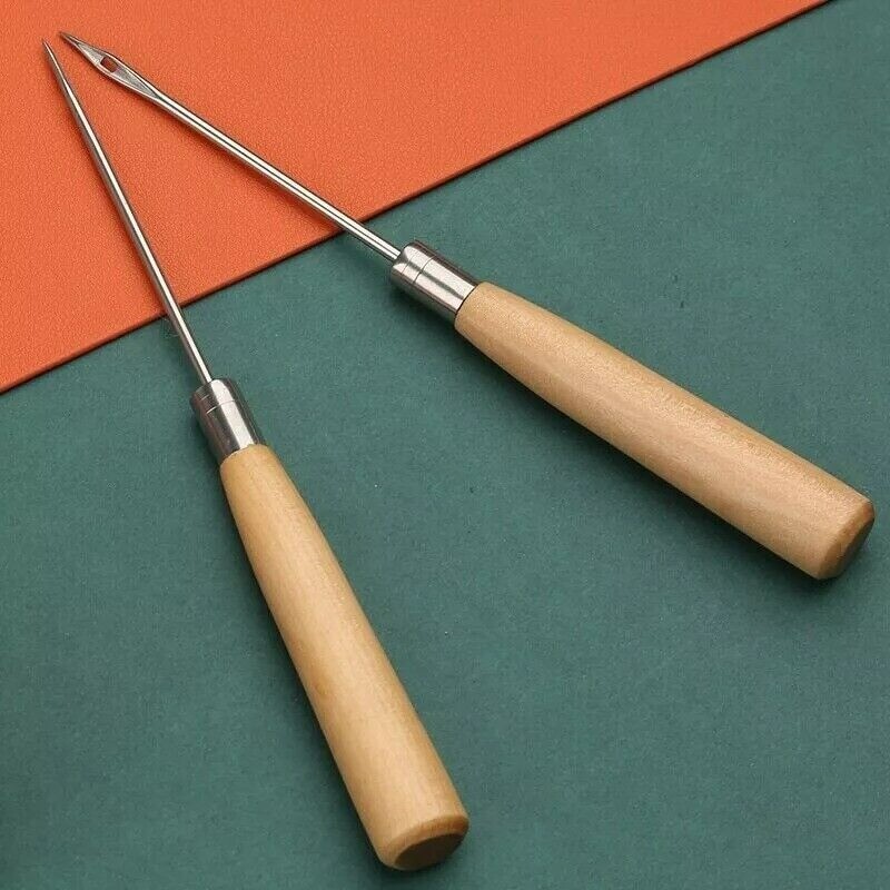 Leather Sewing Kit With Hand Speedy Sewing Awl Stitcher Waxed Thread Repair Tool | eBay