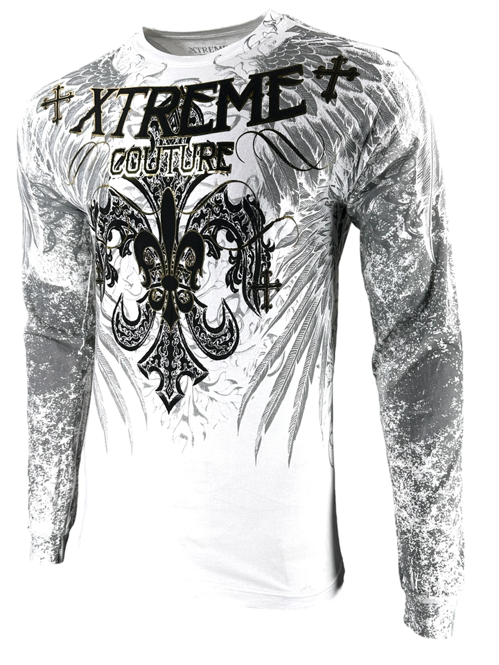 Xtreme Couture by Affliction Men's T-Shirt Remembrance Wings Cross S ...