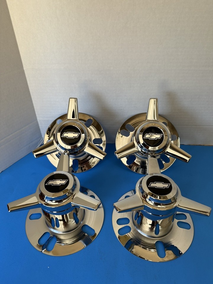 (4) NEW 3 BAR SPINNER CENTER CAPS 5 LUG CRAGAR SST VINTAGE WHEELS 3.17 ...