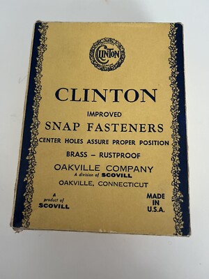 Box of Clinton Snap Fasteners 11 Packs 7 Unused 4 Partially Used ...