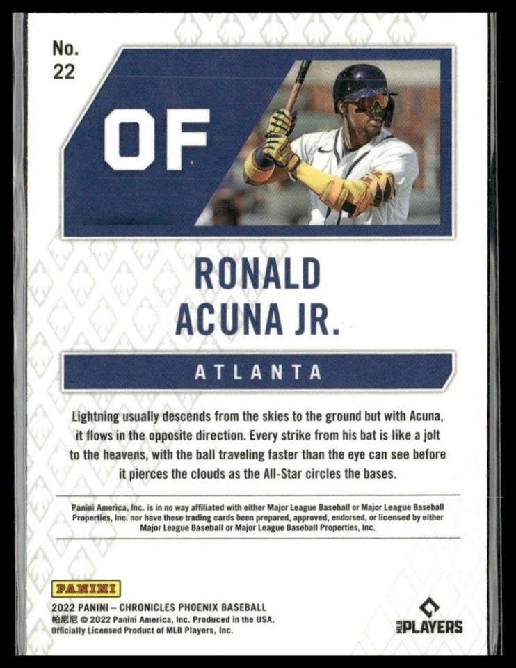 2022 Panini Chronicles Phoenix Ronald Acuña Jr. #22 Building Blocks | eBay