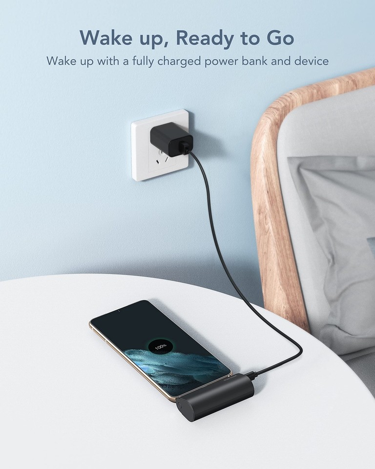 Mini Power Bank USB C 5000mAh 20W PD 18W QC USB C Battery Pack Quick ...