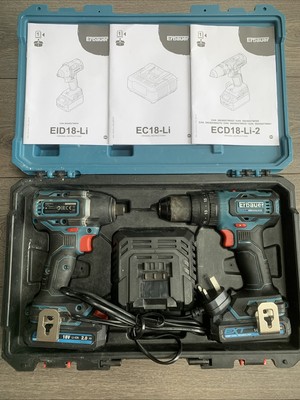 Erbauer 18V Li-ion EXT Cordless Combi drill & impact driver (2 x 2Ah ...
