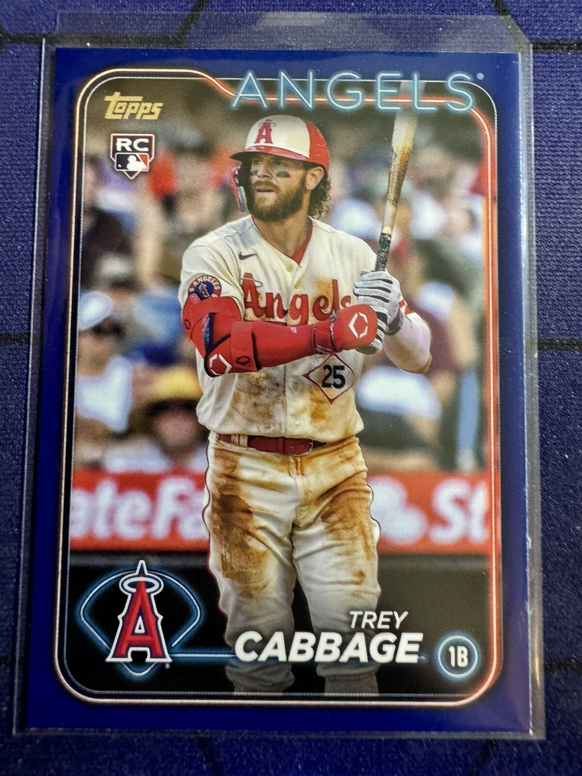 Trey Cabbage RC 2024 Topps Series 1 Rookie Royal Blue #321 Los Angeles ...