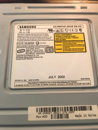 Samsung SM-332 CD-RW/DVD Drive | eBay