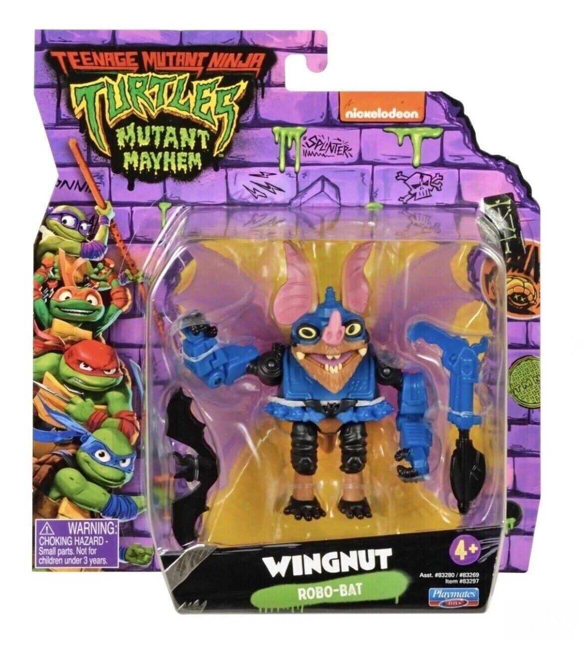 TMNT Teenage Mutant Ninja Turtles Mayhem Wingnut Robo-Bat 4" NEW '23 ...