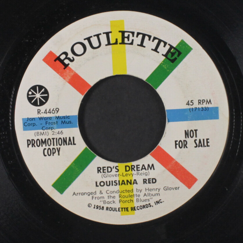 LOUISIANA RED: ride on red, / red's dream Roulette 7" Single 45 RPM ...