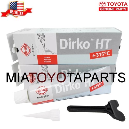 2 Genuine Elring Dirko HT Silicone Tube 70ml + 315°C Sensor Safe ...