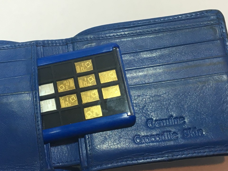 Element Card with 1g Silver Valcambi Combibar Bullion Wallet Bars Case ...