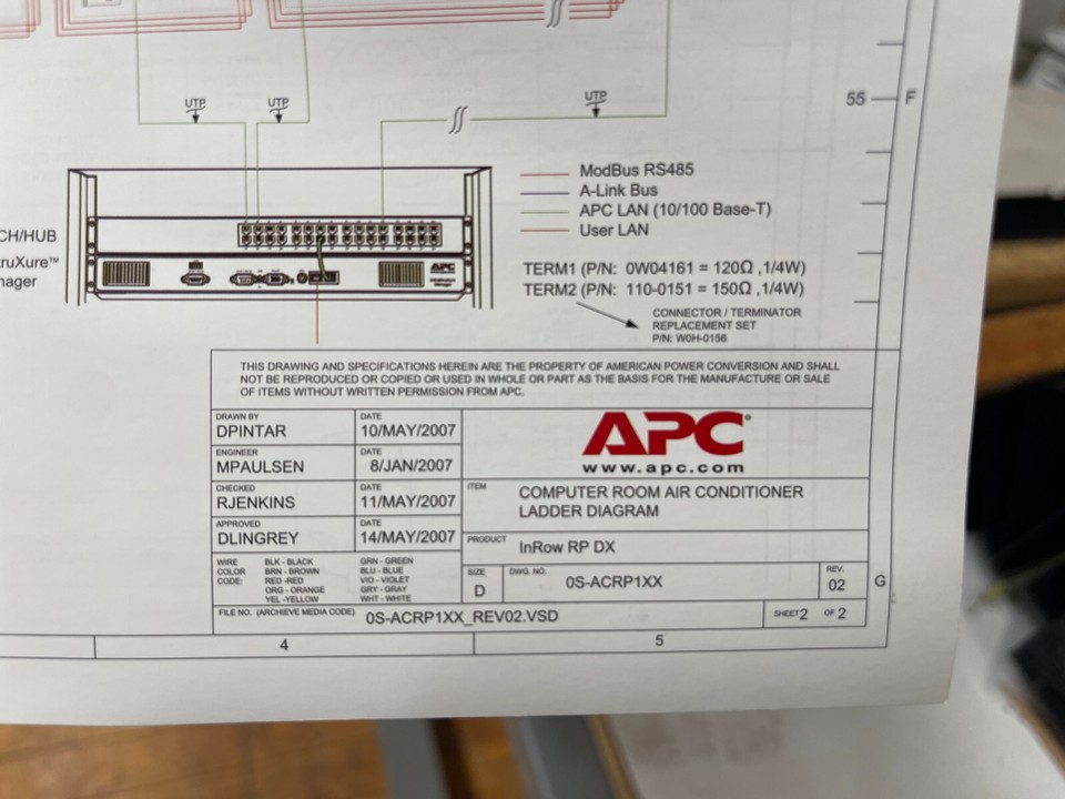 APC InRow RP Cooling System ACRP101 460-480V 60Hz 3PH Datacenter Equip ...