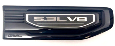 19-25 GMC Sierra 1500 5.3L V8 Passenger Fender Vent Gloss Black Emblem ...