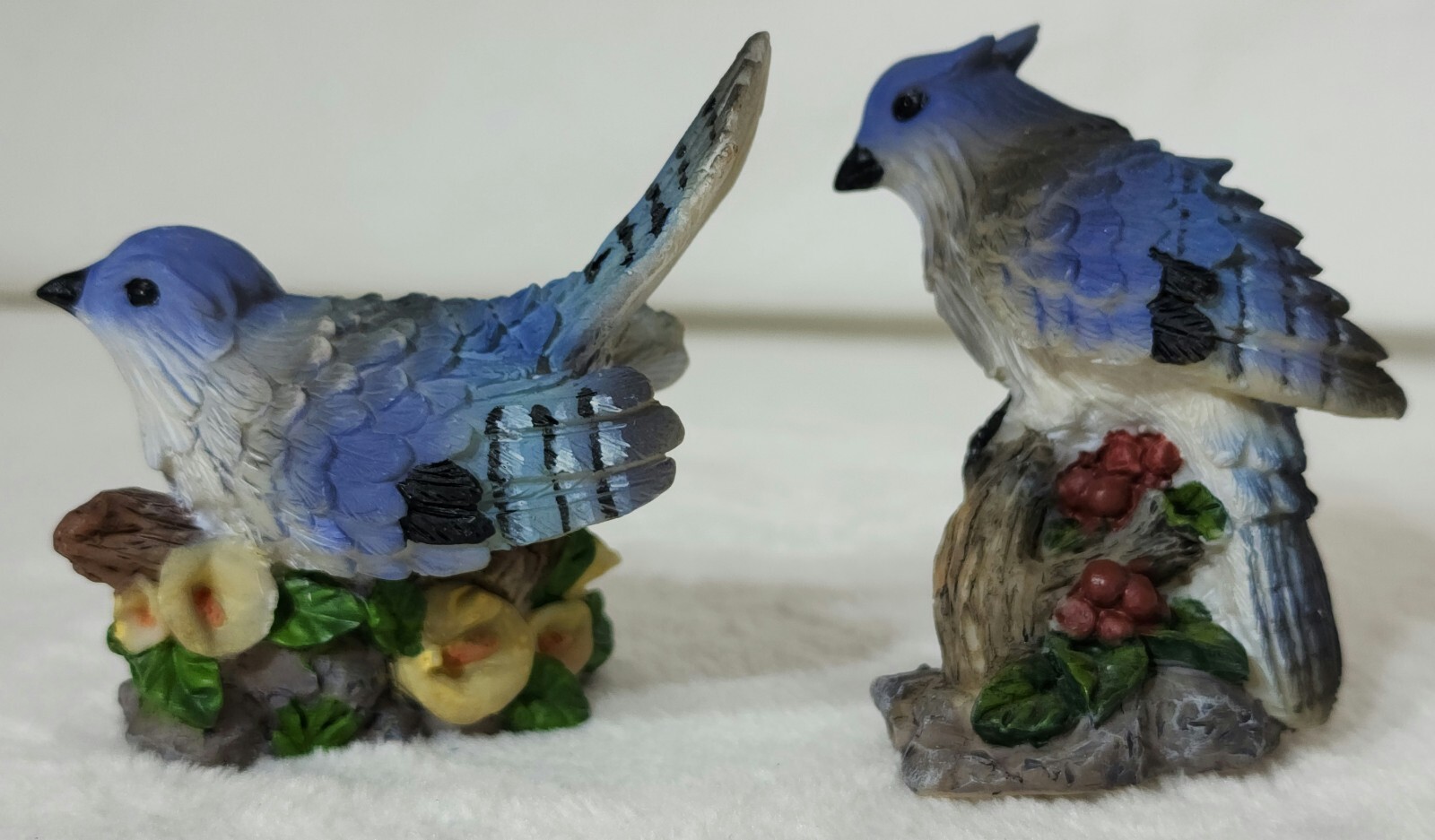 Set of 2 Vintage Blue Jay Birds Small Knick-Knacks figurines (B2) | eBay