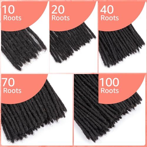 Teresa 10 Inch 0.2cm Width Loc Extension Human Hair 10 Inch/70 Strands ...