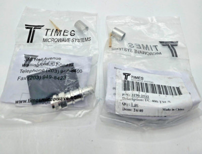(QTY 2) Times Microwave Systems Coaxial Cable Connector TC-400-TM-X ...