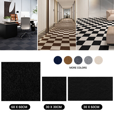 Self Adhesive Area Carpet Tiles Peel Stick Floor Plank Mat Non-Slip ...
