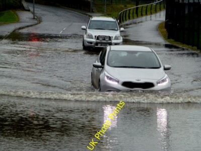 Photo 6x4 Forging ahead through a flood on Irishtown Road, Omagh An ...
