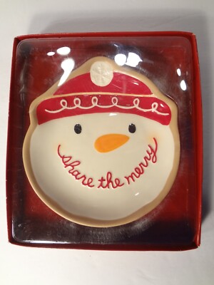 Hallmark Snowman Share the Merry Christmas Plate | eBay