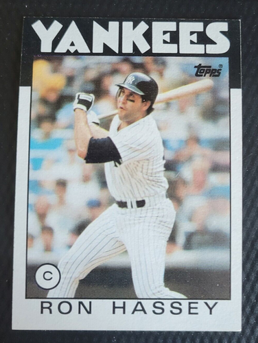 1986 Topps TCG Catcher RON HASSEY New York Yankees MLB Baseball Card ...