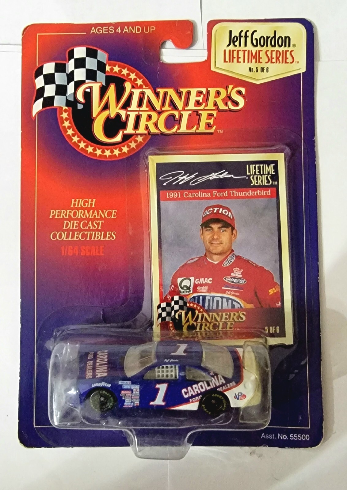 Winners Circle Jeff Gordon #1 1991 Ford Thunderbird Carolina 5 of 6 NEW ...