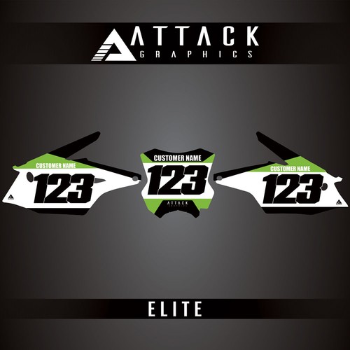 Attack Graphics Elite Number Plate Backgrounds For Kawasaki KX450F 2016 ...