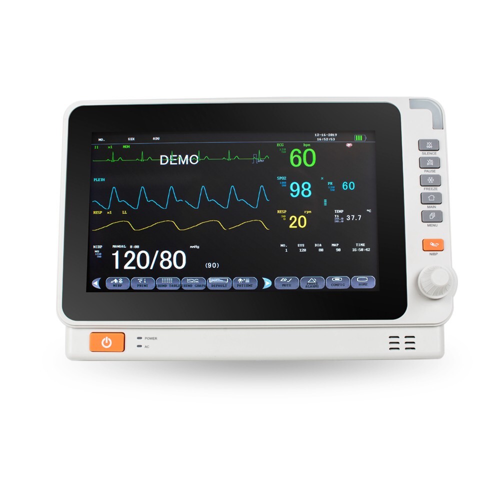 10''Dental-Color Patient Monitor-ICU Vital Signs ECG NIBP RESP TEMP ...