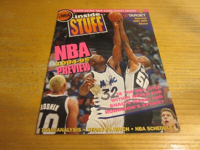NBA Inside Stuff Magazine 1993 Target Issue w/8 Card 1994-95 Fleer ...