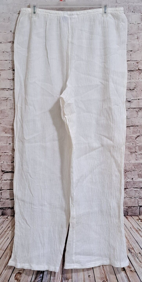 Wave Zone Crinkle Cotton Casual Cover Up Lounge Pants Medium (30x27.5 ...
