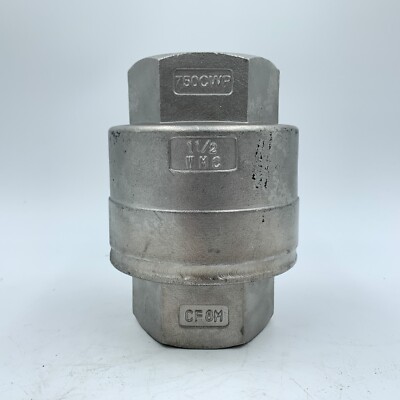 WMC Threaded In-Line Check Valve 1-1/2" 02034 510PSI CF8M 750CWP | eBay