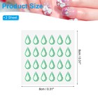 2 Sheet/48 Pcs Water Drop Self-Adhesive Rhinestone Sticker Green | eBay