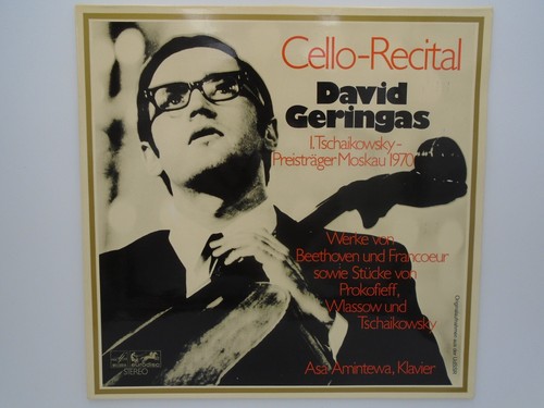 DAVID GERINGAS BEETHOVEN & TCHAIKOVSKY CELLO RECITAL EURODISC STEREO NM ...