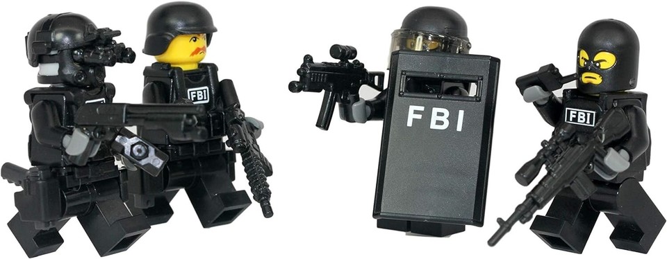 FBI Swat Team Police Squad Custom made with real LEGO® minifigure | eBay