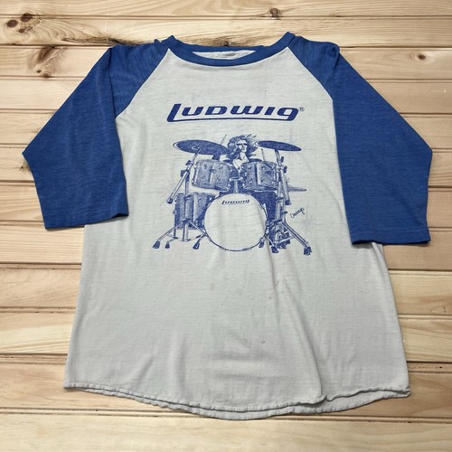 Vintage 60s 70s Ludwig MCM Texas Country - LED Zeppelin - Raglan Shirt ...