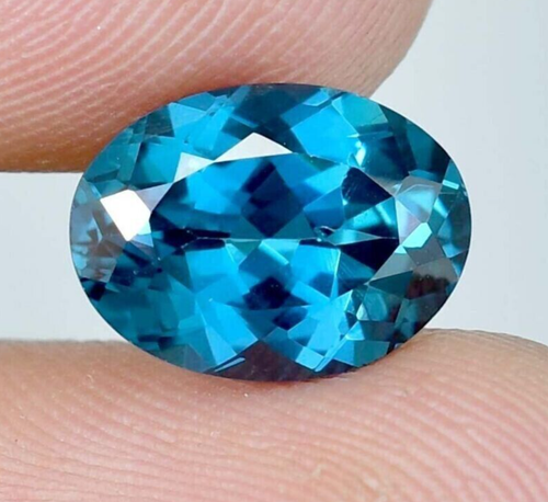 12.8X9.2mm Natural Indicolite Blue Green Tourmaline Oval Cut Loose ...