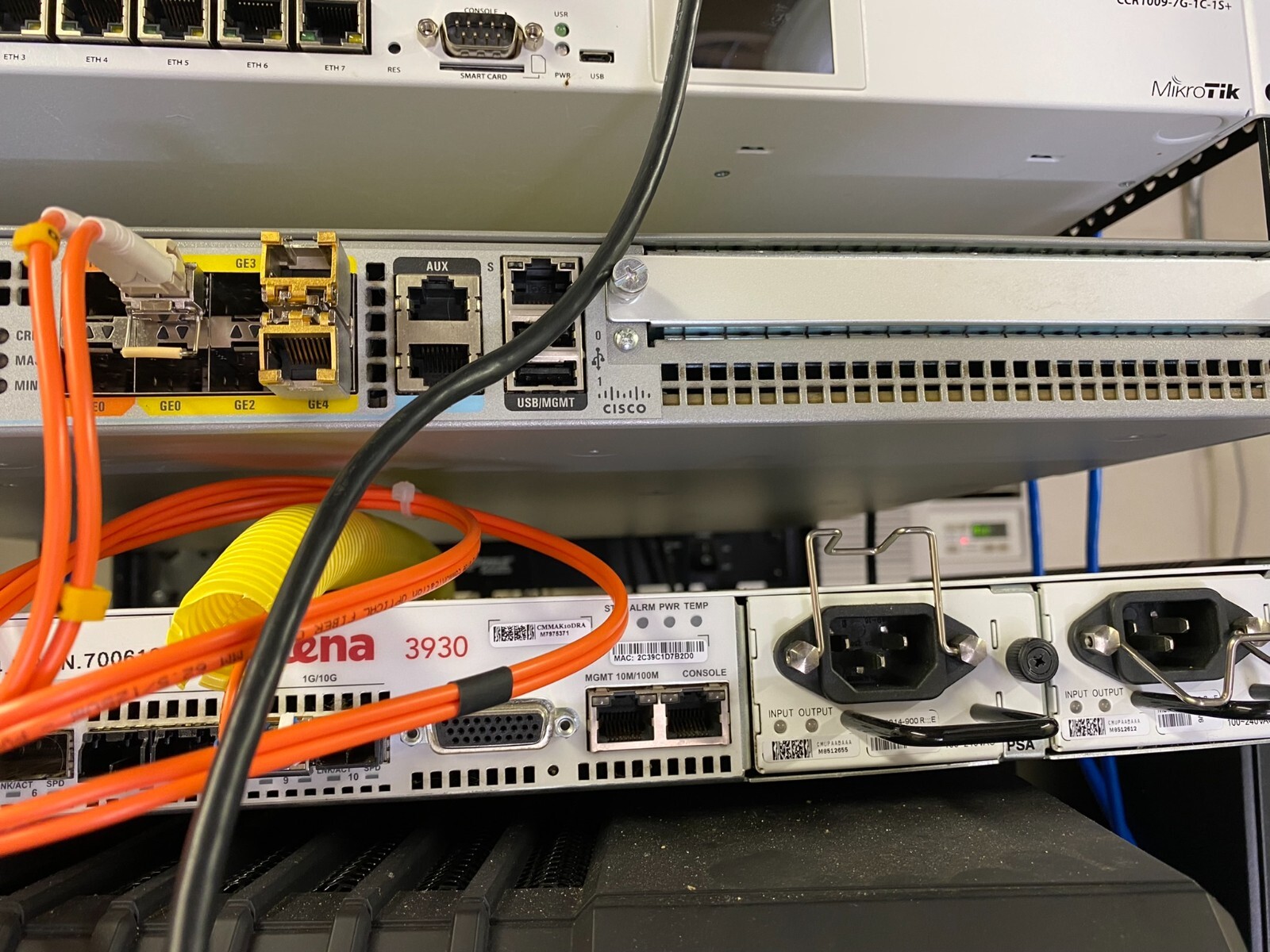 8 Port - Ciena Ethernet Switch - Model: 170-3930-900 - 2 Power Supply ...