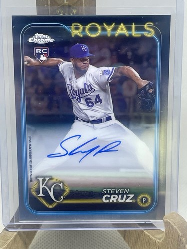 2024 Chrome Steven Cruz Rookie Auto Royals RC #RA-SC | eBay