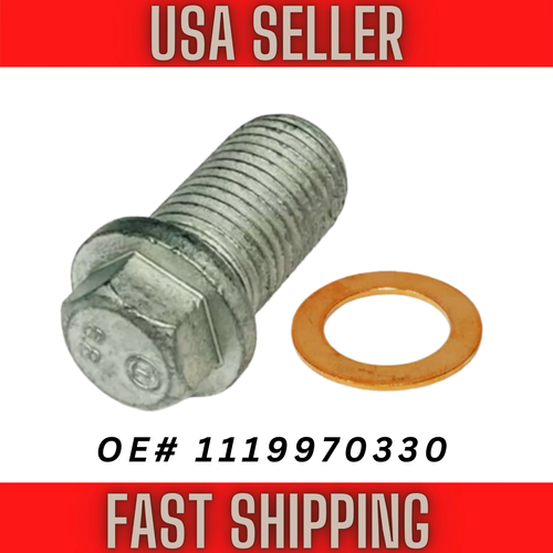 OEM Engine Oil Pan Sump Drain Plug Bolt with Washer Seal for Mercedes ...